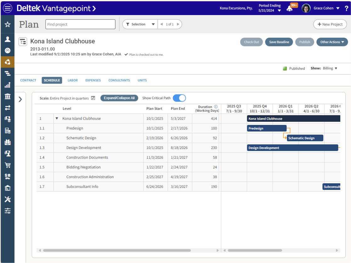 Controlling the Details with Deltek Vantagepoint Planning