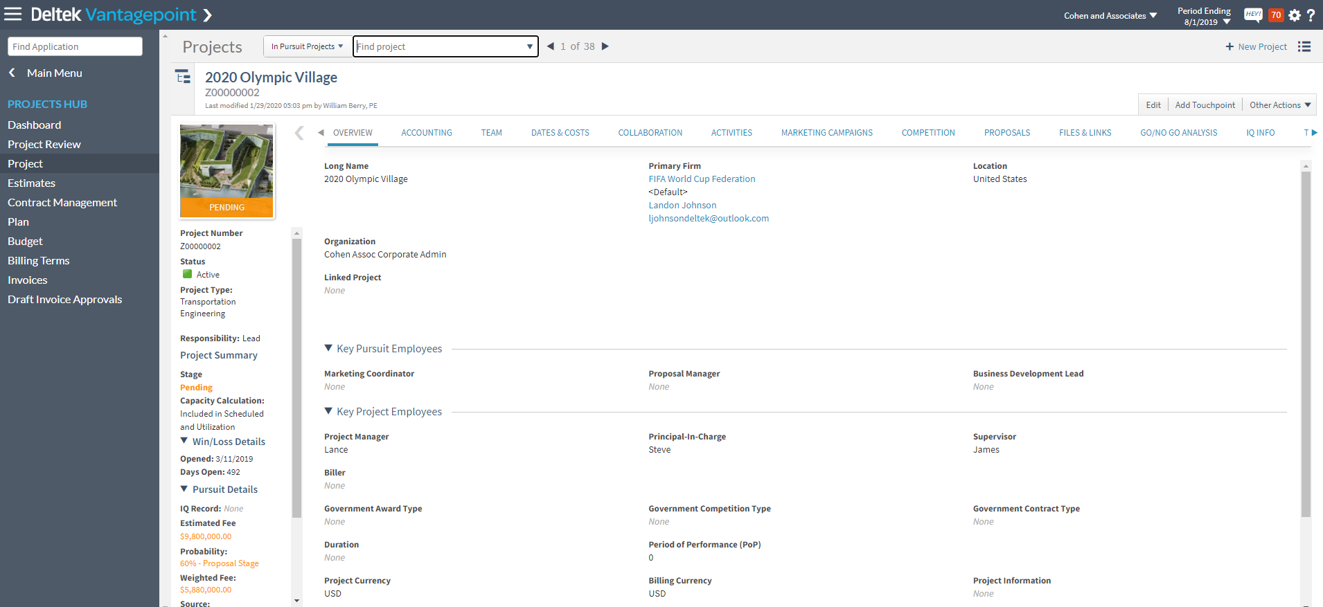 Easily Capture Project Information Using Deltek Vantagepoint