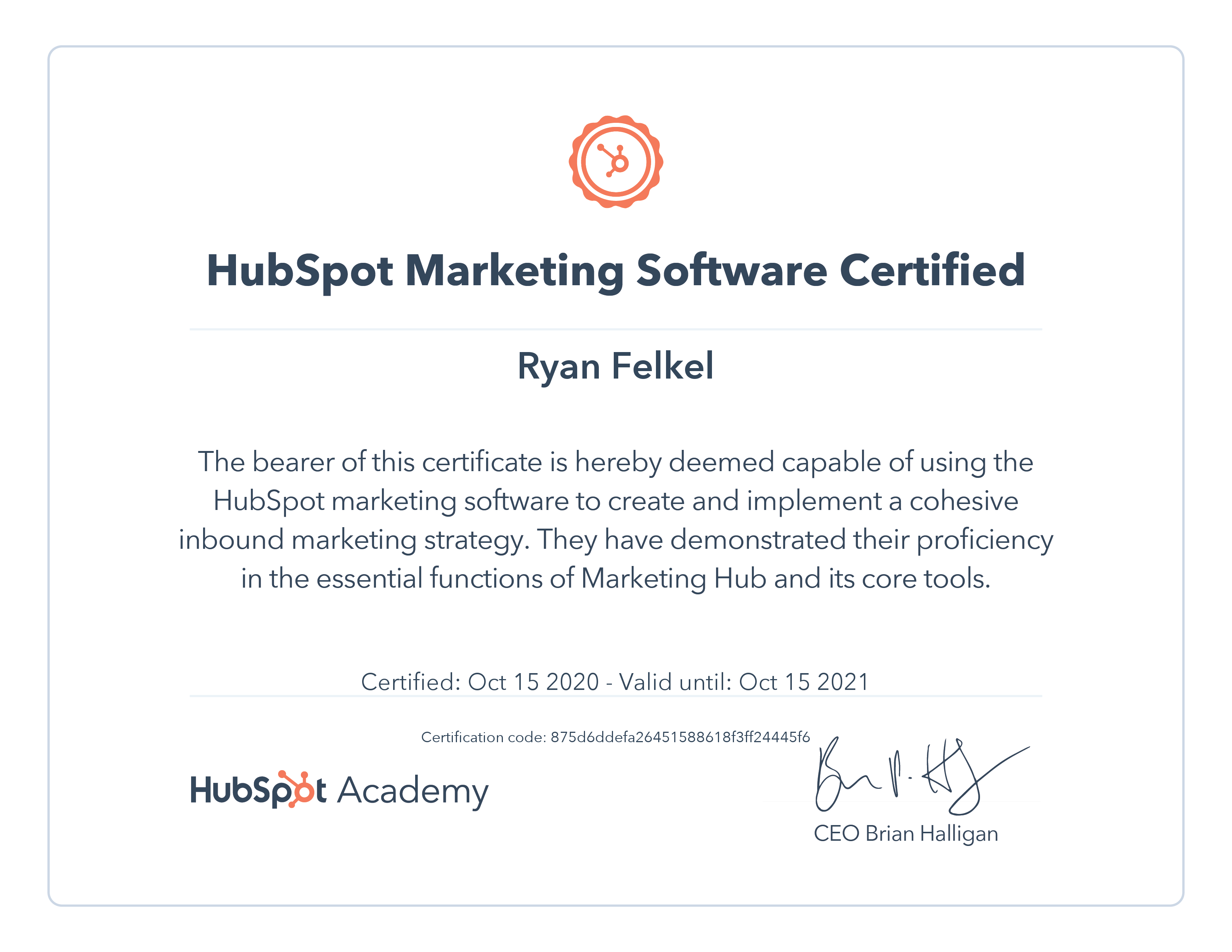Full Sail Partners’ Ryan Felkel has become HubSpot Marketing Software ...